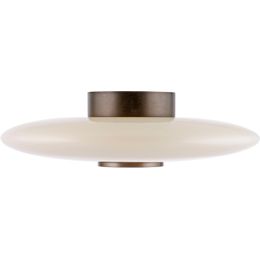 NEUHAUS PURE LED Deckenleuchte "PURE Vitrum", schwarz, metal braun, 1, &Oslash; 45cm H: 13cm, 1 Stk., Leuchten, Dimmf&auml;hig &uuml;ber separaten Dimmer, zeitloses Design, LED Deckenleuchte