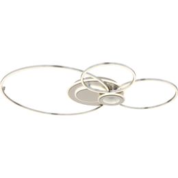 Globo LIGHTING Deckenleuchte "BELTRAN", silberfarben matt, 1, H: 8,5cm, 1 Stk., Leuchten, Kleine LED-Deckenleuchte, 3D-Effekt, dimmbar, modern & flexibel, Deckenleuchte
