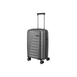 Trolley Travelite "AIR BASE Reisekoffer Hartschale", Gr. B/H/T: 35cm x 55cm x 25cm 35 l, anthrazit, Polypropylen, Koffer, kratzresistenter Oberfl&auml;che und cleverer Innenaufteilung