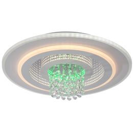 JUST LIGHT LED Deckenleuchte "TOLAGO", wei&szlig;, 2, &Oslash; 39cm H: 12cm, 1 Stk., Leuchten, CCT+RGB, stufenlos dimmbar, separat steuerbar, IR-FB., Memoryfunktion, LED Deckenleuchte