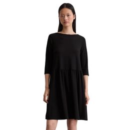 Marc O'Polo Jerseykleid MARC O'POLO "aus TENCEL&trade; Modal", Damen, Gr. M, Normalgr&ouml;&szlig;en, schwarz, Obermaterial: 48% Modal, 48% Baumwolle, 4% Elasthan, unifarben, regular fit kurz, U-Boot-Ausschnitt, Kleider Jerseykleid