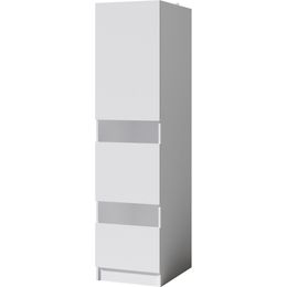 W&auml;scheschrank BASIC BY BALCULINA "Washhome B/T/H 50x200x68 cm", wei&szlig;, B:50cm H:200cm T:68cm, FSC-zertifizierter Holzwerkstoff, Schr&auml;nke, Breite 50cm, h&ouml;henverstellbare Metallf&uuml;&szlig;e