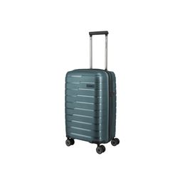 Trolley Travelite "AIR BASE Reisekoffer Hartschale", Gr. B/H/T: 35cm x 55cm x 25cm 35 l, ice blau, Polypropylen, Koffer, kratzresistenter Oberfl&auml;che und cleverer Innenaufteilung