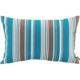 HOCK Dekokissen H.O.C.K. "Yucatan", blau (blau, gestreift), B:60cm H:10cm L:40cm, Kunstfaser, Dekokissen_Sitzkissen_Kissenh&uuml;llen, mit bunten Streifen, Kissenh&uuml;lle mit F&uuml;llung, 1 St&uuml;ck