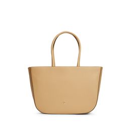 Tragetasche Tommy Hilfiger "TH LOGOTAPE TOTE", Damen, Gr. B/H/T: 43cm x 28cm x 14cm, beige, Lederimitat, Taschen, Damen Shopper, Handtasche mit goldfarbenem TH-Detail