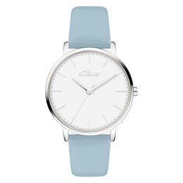 Quarzuhr s.Oliver "Modern Basics", blau, Armbanduhren, Damen, Quarzuhr, Armbanduhr, Damenuhr, analog