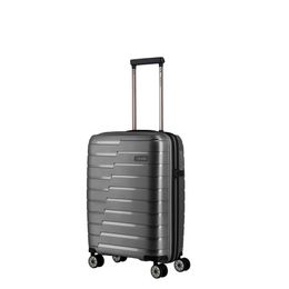 Trolley Travelite "AIR BASE Reisekoffer Hartschale", Gr. B/H/T: 39cm x 55cm x 20cm 37 l, anthrazit, Polypropylen, Koffer, kratzresistenter Oberfl&auml;che und cleverer Innenaufteilung