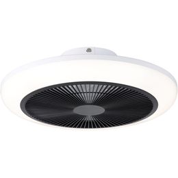 Eglo LED Deckenleuchte "SAYULITA 1 Leuchte und Ventilator - ABS - LED - 4X5,2W - IP20", wei&szlig;, schwarz, 4, &Oslash; 46cm H: 14,5cm, 1 Stk., Leuchten, Ventilator mit Beleuchtung, H14,5 x &Oslash;46 cm, LED Deckenleuchte