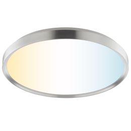 Brilliant LED Deckenleuchte "Fancia", eisenfarben, wei&szlig;, 1, &Oslash; 48cm H: 7cm, 1 Stk., Leuchten, 3000-6500K, dimmbar, CCT, hohe Energieeffizienz, LED Deckenleuchte