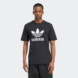 T-Shirt adidas originals "TREFOIL T-SHIRT", Herren, Gr. M, pink (schwarz, lucid pink), Obermaterial: 100% Baumwolle, normal, Rundhals, Shirts T-Shirt, regul&auml;re Passform, Kurzarm, aus Baumwolle