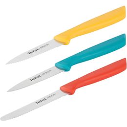 Messer-Set Tefal "Colorfood f&uuml;r alle t&auml;glichen Vorbereitungen", bunt (gelb, blau, orange), Edelstahl, Kunststoff, Kochmesser-Sets, deutscher Edelstahl, rostfrei, leicht strukturierte Griffe, K2733S