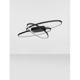 NOVA LUCE Deckenleuchte "IPON", schwarz, 3, &Oslash; 85cm H: 7cm, 1 Stk., Leuchten, Deckenleuchte