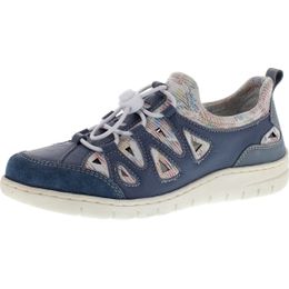 Reflexan Damen Slipper im Materialmix jeansblau, Gr&ouml;&szlig;e 42