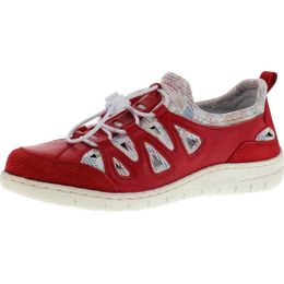 Reflexan Damen Slipper im Materialmix rot Gr&ouml;&szlig;e 38