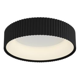 Globo LIGHTING Deckenleuchte "KEMP", wei&szlig; matt, 1, &Oslash; 46cm H: 13cm, 1 Stk., Leuchten, LED Deckenleuchte wei&szlig; matt mit schwarz matt, dimmbar, Memory, Deckenleuchte