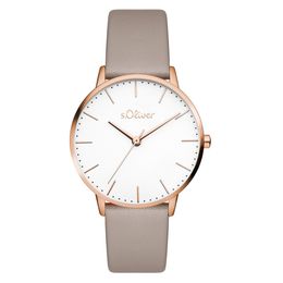 Quarzuhr s.Oliver "Modern Basics", braun, Armbanduhren, Damen, Quarzuhr, Armbanduhr, Damenuhr, analog