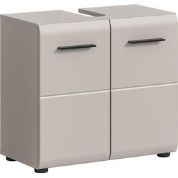Waschbeckenunterschrank Welltime "FLORENZ, Breite 60cm, 1 Einlegeboden, 2 F&auml;cher", kaschmir, B:60cm H:54cm T:31cm, FSC-zertifizierter Holzwerkstoff, MDF, Schr&auml;nke, Waschbeckenunterschrank, mit Siphonausschnitt, Badm&ouml;bel, Badschrank, Schrank, Kommode, Bad