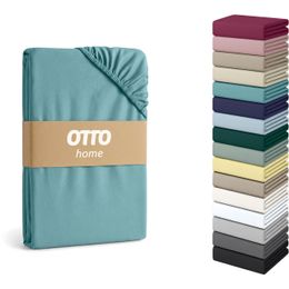 Spannbettlaken OTTO HOME "Physalis Topper COMFORT", petrol, B:180cm L:200cm, Jersey, Obermaterial: 100% Baumwolle, Bettlaken, Spannbettlaken, bis 10 cm H&ouml;he, Bettlaken, Laken, in Comfort & Premium Qualit&auml;t