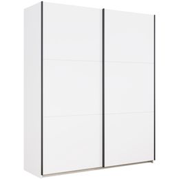 Schwebet&uuml;renschrank Rauch "Kleiderschrank Dreht&uuml;renschrank Schrank Garderobe KRONACH", wei&szlig; (alpinwei&szlig;, griffleisten grau), B:175cm H:210cm T:59cm, Holzwerkstoff, Schr&auml;nke, Schwebet&uuml;renschrank, optional ohne, mit 1 oder 2 Spiegel, viel Stauraum MADE IN GERMANY