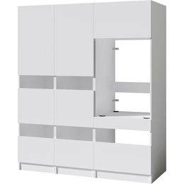Mehrzweckschrank-Set BASIC BY BALCULINA "Washhome B/T/H 168x68x200 cm", wei&szlig;, B:168cm H:200cm T:68cm, Kastenm&ouml;bel-Sets, Breite 168cm, h&ouml;henverstellbare Metallf&uuml;&szlig;e