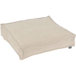 HOCK Sitzauflage H.O.C.K. "Jonny", beige, B:50cm H:10cm T:50cm, Obermaterial: 100% Polyester, Polsterauflagen, Cordkissen inkl. F&uuml;llung, 50x50x10cm, Matratzenkissen, strukturiert