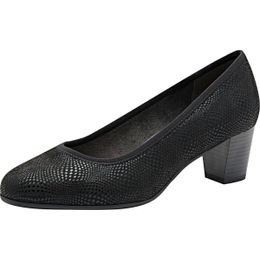 Jana Damen Pumps mit Reptil-Pr&auml;gung schwarz Gr&ouml;&szlig;e 39