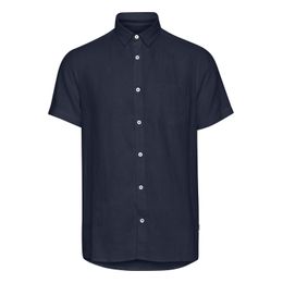 !Solid Leinenhemd SOLID "Leinenhemd SDAllan", Herren, Gr. M, N-Gr, blau (insignia blau), Obermaterial: 58% Leinen LI. 42% Viskose CV., Hemden
