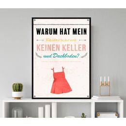 Metallbild queence "Kleiderschrank", bunt (farbe bild(er): bunt), B:20cm H:30cm, Metall, Stahl, Bilder, Stahlschilder