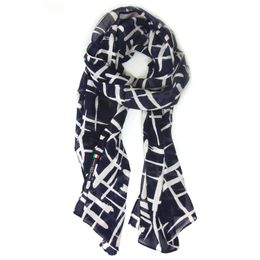 Modeschal "Japan", Damen, blau, Viskose, Collezione Alessandro, gestreift, Basic, Modet&uuml;cher, im maritimen Look dunkelblau und wei&szlig;