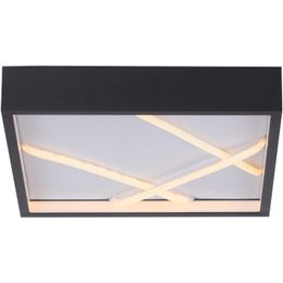 JUST LIGHT LED Deckenleuchte "MIKADO", schwarz, 1, H: 4,5cm, 1 Stk., Leuchten, dimmbar, Simply Dim, Memory nach Trennung vom Netz, LED Deckenleuchte