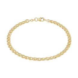 Armband Amor "Doppelpanzerkettengliederung", gelbgoldfarben, Armb&auml;nder, Damen, 19cm, Gelbgold 375, Armband