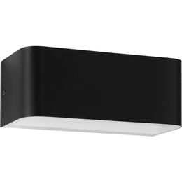 Eglo Wandleuchte "Sania 4 Wandlampe, Wandspot, Aluminium, Up and Down Leuchte, Flurlampe", schwarz, 1, H: 8cm, 1 Stk., Leuchten, Wand-/Deckenleuchte - L20 x H8 x AL9 cm - schwarz, wei&szlig; - 10W inkl., Wandleuchte