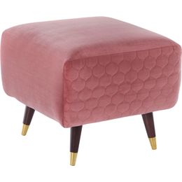 Hocker Home Affaire "Oradea", rosa (rose), B:50cm H:44cm T:48cm, Samtoptik (100% Polyester), Hocker, Polsterhocker Sitzhocker, passend zur Oradea-Serie
