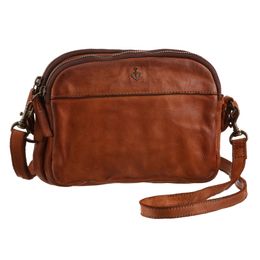 Umh&auml;ngetasche Harbour 2nd "Rieke", Damen, Gr. B/H/T: 20,5cm x 14,5cm x 7,5cm, braun (cognac), Leder, washed, Taschen Umh&auml;ngetasche, Schultertasche Handtasche Damen Tasche Damen
