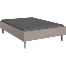 Bett wimex "Easy, gro&szlig;e Auswahl an Gr&ouml;&szlig;en und Farben, auch in Komforth&ouml;he", grau (sahara grau, alufarben), H:46cm L:210cm, Betten, Bett, ohne Kopfteil, ideal unter Dachschr&auml;gen oder Fenster