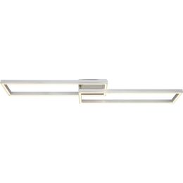 Globo LIGHTING Deckenleuchte "SALMOS", silbergrau, H: 10cm, 1 Stk., Leuchten, Deckenlampe Wohnzimmer-Leuchte Schlafzimmer-Leuchte Flur K&uuml;che, Deckenleuchte