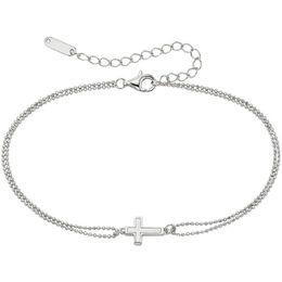 Armband "Schmuck Geschenk Armband mit Kreuz", silber (silberfarben), ANISTON JEWELRY & WATCHES, Armb&auml;nder, Damen, 23cm, Silber 925 (Sterlingsilber), Armband