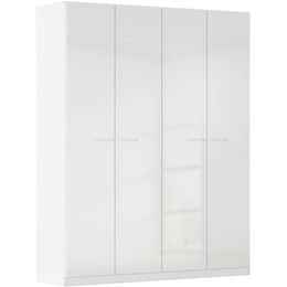 Dreht&uuml;renschrank Rauch "Kleiderschrank Schrank Garderobe OTELI inkl. Inneneinteilung", alpinwei&szlig;, hochglanz wei&szlig;, B:181cm H:229cm T:54cm, Holzwerkstoff, Schr&auml;nke, Dreht&uuml;renschrank, mit zus&auml;tzlichen Einlegeb&ouml;den, optional mit Spiegel MADE IN GERMANY