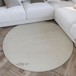 Wollteppich Wecon Home "Hamptons FORTYFOUR", beige (creme wei&szlig;), H:20mm &Oslash;:180cm, Schurwolle, Teppiche, Schurwolle, Kurzflor, Wohnzimmer, Schlafzimmer, elegant, Ornamente