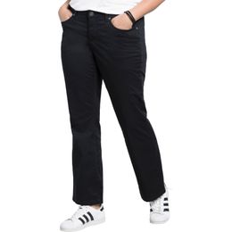 sheego Damen Bootcuthose aus Baumwoll-Twill schwarz Gr&ouml;&szlig;e 40