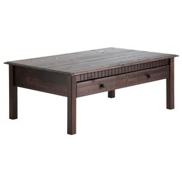 Couchtisch OTTO HOME "Lisa", braun (dunkelbraun), B:110cm H:42cm T:70cm, Tische, Couchtisch, mit gro&szlig;er Schublade, Breite 110 cm, Landhausstil