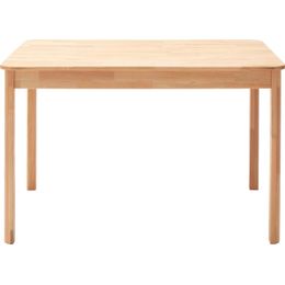 Esstisch MCA LIVING "Oskar", beige (kernbuche, kernbuche, kernbuche), B:120cm H:76cm T:80cm, Tische, Rechteckiger Esstisch Esstisch Holz-Esstische, Massivholztisch, wahlweise in Kernbuche oder Wildeiche