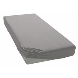 Spannbettlaken OTTO HOME "BLACKBERRY in BASIC und PREMIUM Qualit&auml;t, 100% Baumwolle", grau, B:160cm L:200cm, Jersey (110 g/m&sup2;), Obermaterial: 100% Baumwolle, Bettlaken, Spannbettlaken, f&uuml;r hohe Matratzen bis 28 cm, Bettlaken, Spannbetttuch, pflegeleicht, Topseller