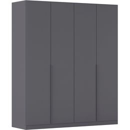 Dreht&uuml;renschrank OTTO HOME "Kleiderschrank Schrank Garderobe AGORDO Schlafzimmer", grau (graumetallic), B:181cm H:229cm T:54cm, Holzwerkstoff, Schr&auml;nke, Dreht&uuml;renschrank, durchdachte Innenausstattung, in 8 Breiten und 2 H&ouml;hen MADE IN GERMANY, Topseller