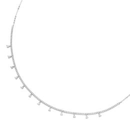 Collier Smart Jewel "mit Zirkonia Steinen, Silber 925", silber, Halsketten, Herren, 45cm, Silber 925 (Sterlingsilber), Collier
