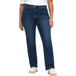 sheego Damen Gerade Jeans mit TruTemp365 Fasern dark blue denim Gr&ouml;&szlig;e 56