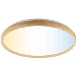 Brilliant LED Deckenleuchte "Alson", holz hell, wei&szlig;, 1, &Oslash; 49cm H: 7cm, 1 Stk., Leuchten, &Oslash; 49,5 cm, 17 W, 3540 lm, 3000-6500 K, Holzrahmen, LED Deckenleuchte