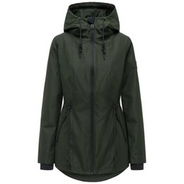Outdoorjacke Navahoo "Blumentanz 14", Damen, Gr. S (36), olivgr&uuml;n, Obermaterial: 100% Polyester. Innenfutter: 100% Polyester. &Auml;rmelfutter: 100% Polyester, tailliert h&uuml;ftbedeckend, hoch geschlossener Ausschnitt, &Auml;rmel ohne &Auml;rmelschlitz Rippb&uuml;ndchen, Jacken Outdoorjacke, &Uuml;bergangsjacke mit wasserdichtem Verschluss