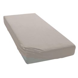 Spannbettlaken OTTO HOME "BLACKBERRY in BASIC und PREMIUM Qualit&auml;t, 100% Baumwolle", grau (taupe), B:120cm L:200cm, Jersey (110 g/m&sup2;), Obermaterial: 100% Baumwolle, Bettlaken, Spannbettlaken, f&uuml;r hohe Matratzen bis 28 cm, Bettlaken, Spannbetttuch, pflegeleicht, Topseller