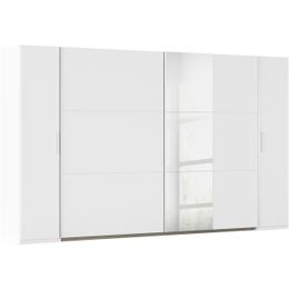 Schwebet&uuml;renschrank Rauch "Kleiderschrank Dreht&uuml;renschrank Schrank Garderobe KRONACH", alpinwei&szlig;, griffleisten alu, mit 1 spiegel, B:354cm H:210cm T:59cm, Holzwerkstoff, Schr&auml;nke, Schwebet&uuml;renschrank, Kombischrank optional mit 1 oder 2 Spiegel viele B&ouml;den MADE IN GERMANY